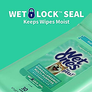 Wet Ones for Pets Multi-Purpose Dog Wipes with Vitamins A, C + E - Fragrance-Free Dog Wipes for All Dogs Wipes with Wet Lock Seal - 300ct Total Wipes for Dogs