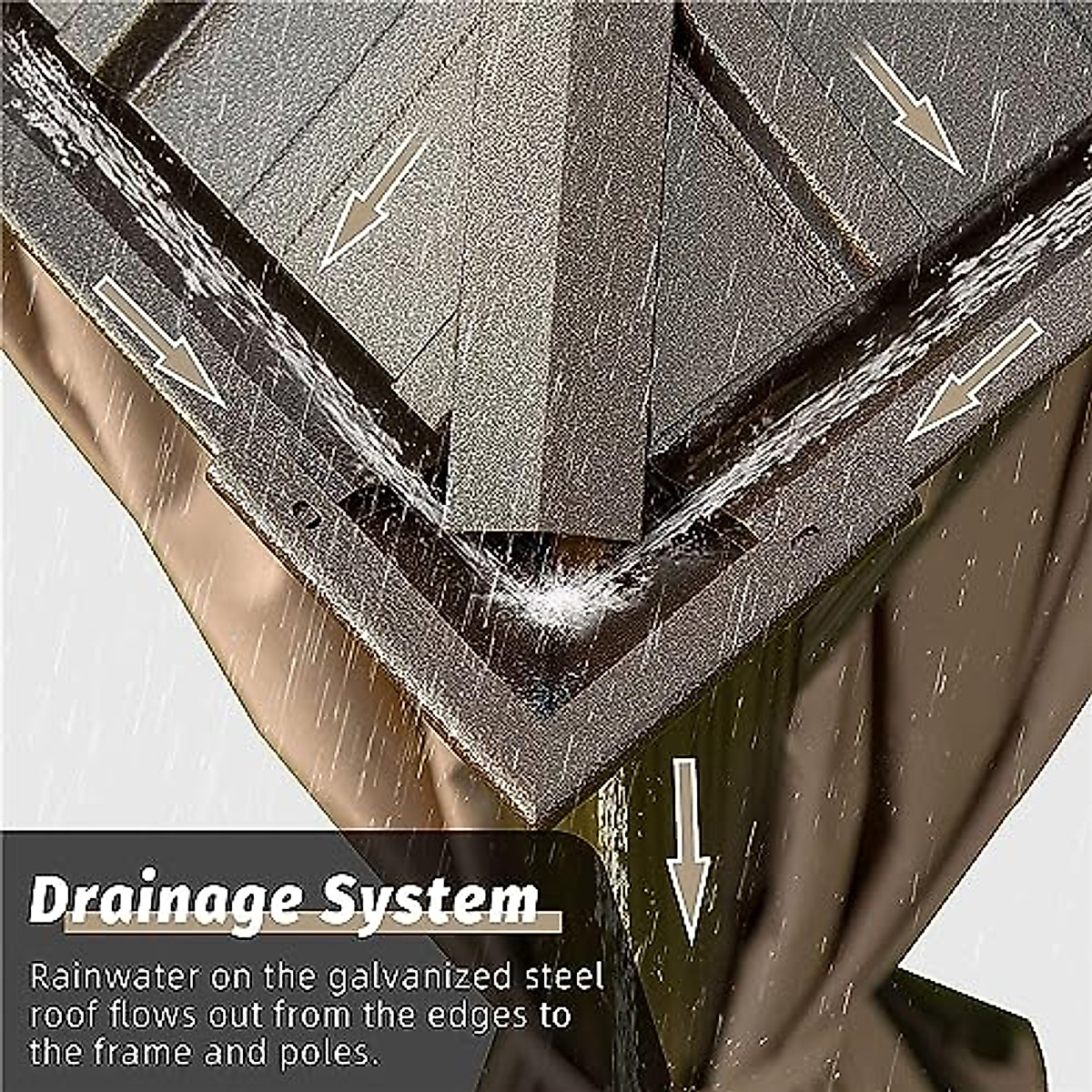 12'x14' Hardtop Gazebo, Outdoor Canopies and Gazebos with Galvanized Steel Double Roof, with Curtains and Netting for Patio, Backyard and Lawn