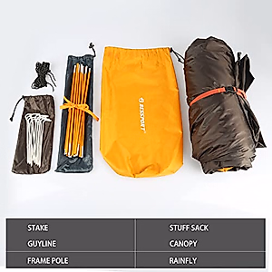 Bessport Camping Tent 2-Person Lightweight Backpacking Tent Waterproof Two Doors Easy Setup Tent for Outdoor, Hiking