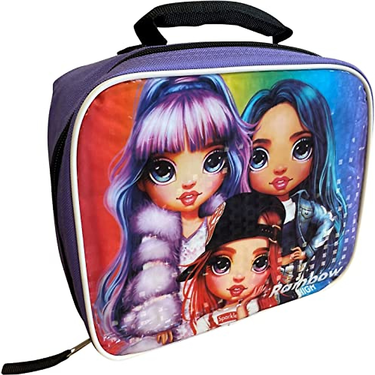 Fast Forward Rainbow High Insulated Lunch Bag (Purple)