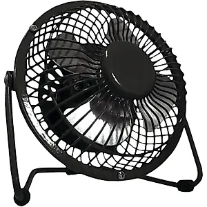 OPTIMUS F-4040BK 4" Personal Metal Fan, Normal, Black