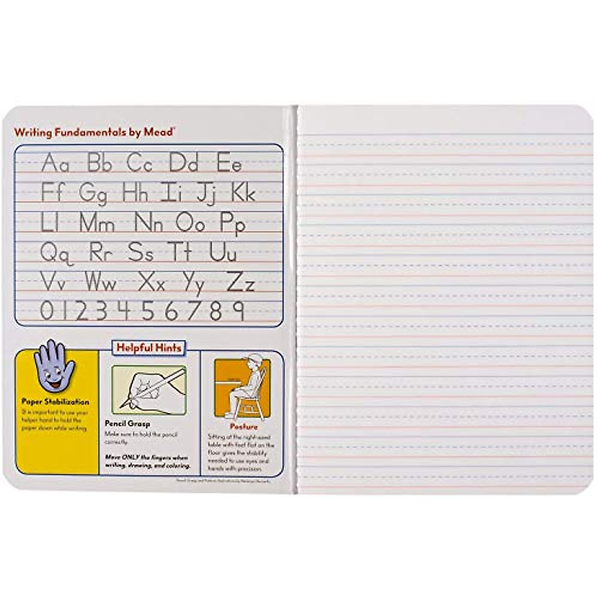 Mead Primary Composition Notebook K-2, 6 Pack Primary Ruled Composition Book, Color May Vary, Grades K-2 Writing Dotted Lined Notebook, 100 Sheets (200 Pages) 489902ELG
