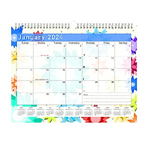 2024 Monthly Spiral-Bound Wall/Desk Calendar - 12 Months Desktop/Wall Blotter Calendar/Planner - (Edition #01)