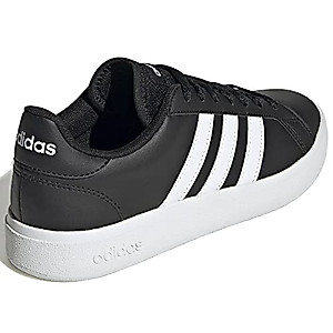 adidas Women's Grand Court Base 2.0 Tennis Shoes, Core Black-cloud White, 6.5