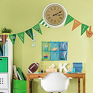 Sport Theme Football Flags Banners Decoration American Football Flags Banner Football Party Sign Decorations for Happy Birthday Party Pennant Banner for Olympics, Bar, Sports Clubs, 7.87 x 5.5 Inch