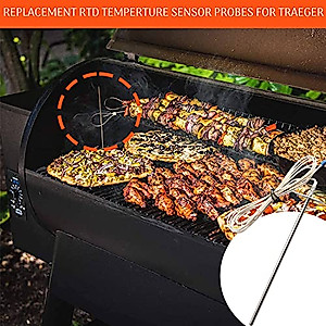 Replacement rtd Temperature Sensor for Traeger, 7" Temperature Sensor Probe Compatible with Most Traeger Grill Models, BAC194