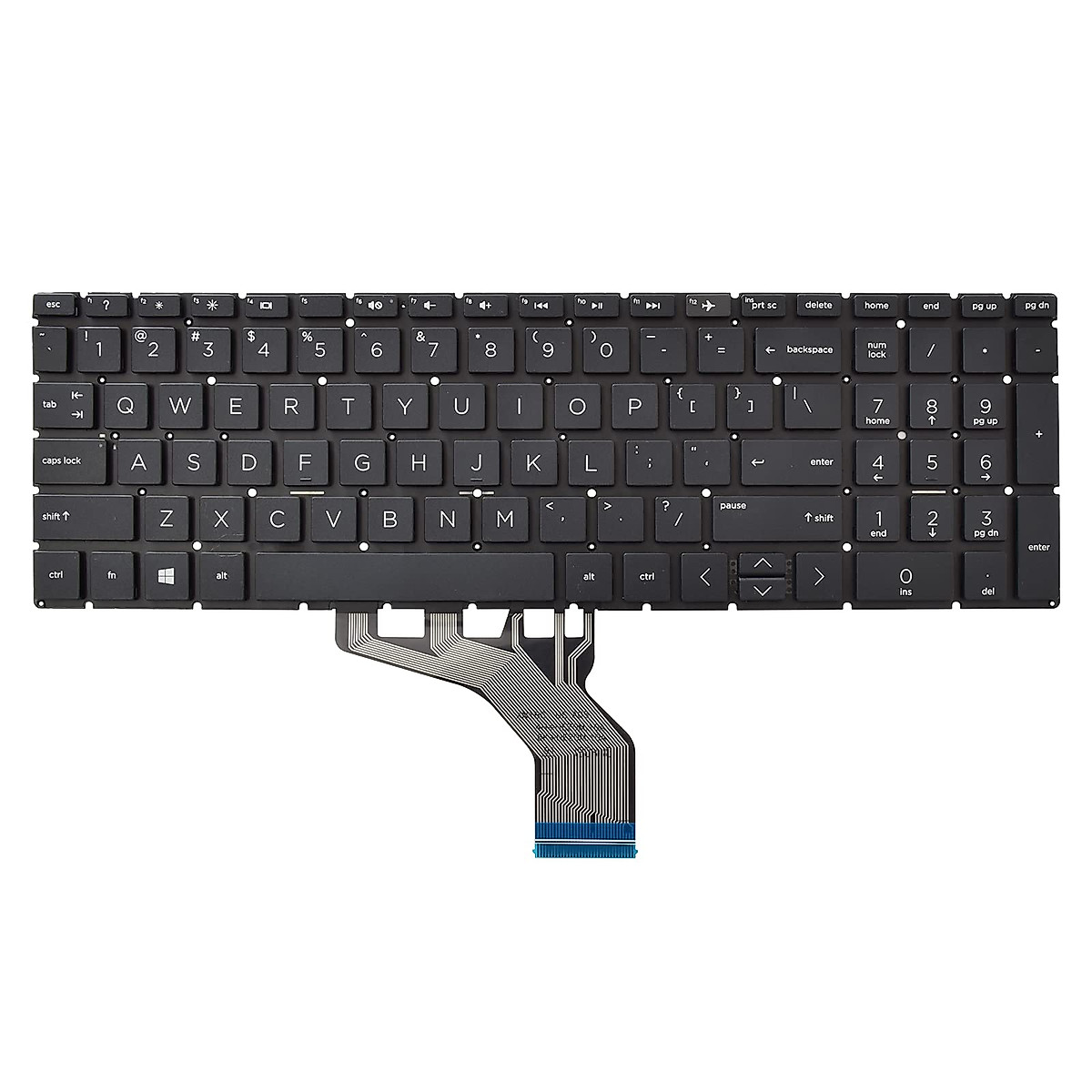 SUNMALL Replacement Keyboard Compatible with HP 250 G7 255 G7 15-DA 15-DB 15-DK 15-DR 15-DW 15-DU 15S-DU 15-DY 15s-DY 15s-EQ 15-EF 15s-FQ 15-GW 17-CA.Home 17-by Black US Layout