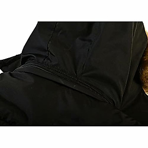 AMIYAN Toddler Boys Girls Down Jacket Hooded Thickened Warm Winter Snowsuit Coat Outerwear(Black, 2-3T)