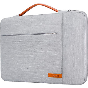 Lacdo 360° Protective Laptop Sleeve Case for 15 inch New MacBook Air M3 A3114 M2 A2941 2024-2023, 15 inch MacBook Pro A1990 A1707, Dell XPS 15 Plus 2022-2020 Computer Bag, Water-Resistant, Gray