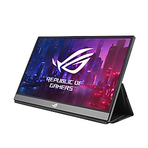 ASUS ROG Strix XG17AHP 17.3” Portable Gaming Monitor, 1080P Full HD, IPS, 240Hz (Supports 144Hz), Adaptive-Sync, Eye Care, Micro-HDMI USB-C, ROG Tripod, Carrying Bag, 3 Hour Battery Life (Renewed)