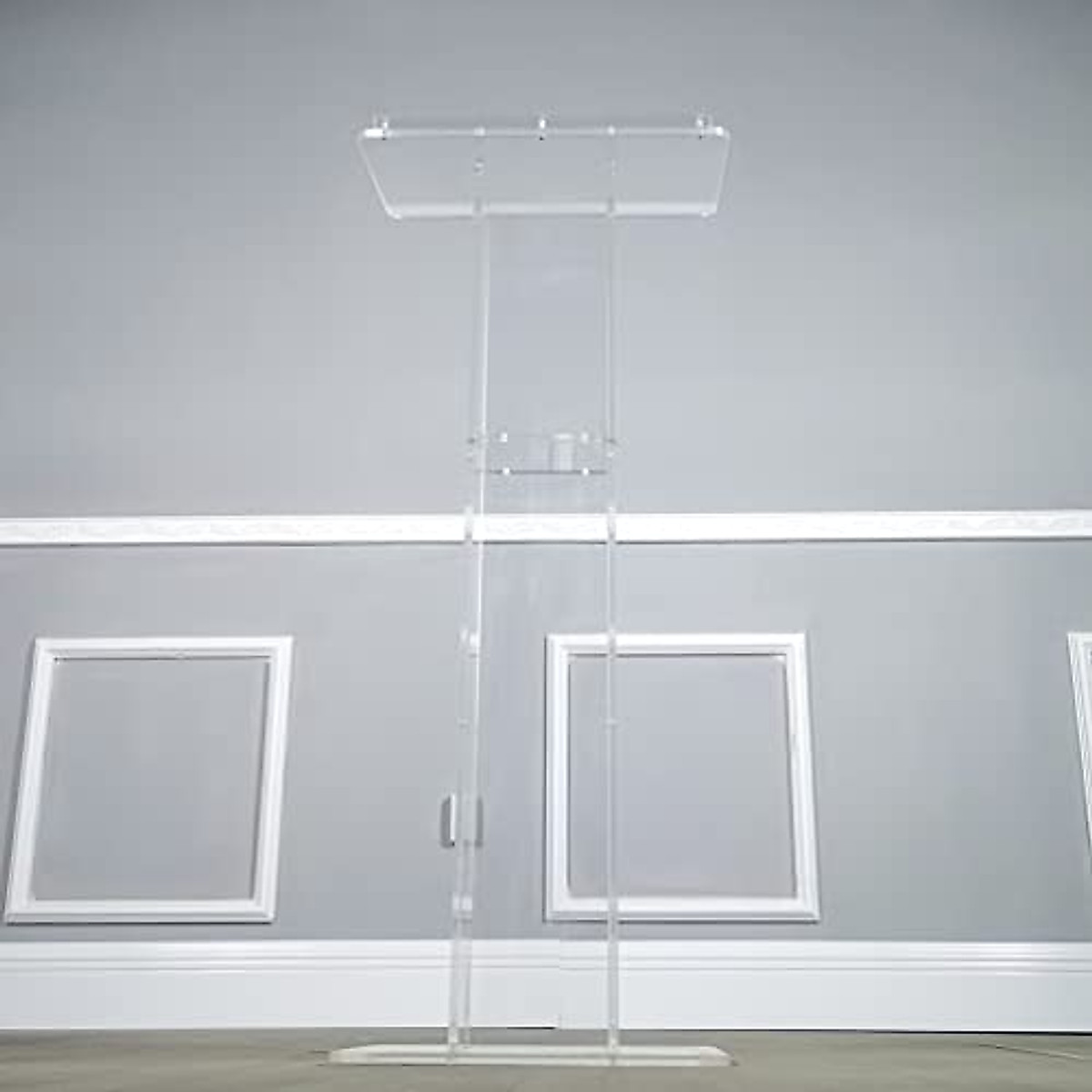 FixtureDisplays® 18"W X 12"D X 42.5" H Acrylic Podium Plexiglass Church Pulpit School Lectern Event Reception Hostess Stand Desk 15198