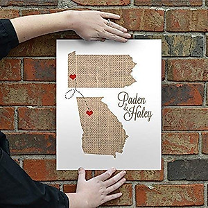 Any Two States Love Wedding Gift