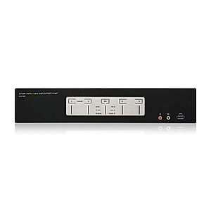 IOGEAR 4-Port 4K DisplayPort Triple View KVMP - 3 HDMI Monitors Outs - Converts DisplayPort to HDMI Out - 4096 x 2160 @60Hz - Control/Share USB 3.0 peripherals - Win 7+ Mac OS Linux - GCS1964