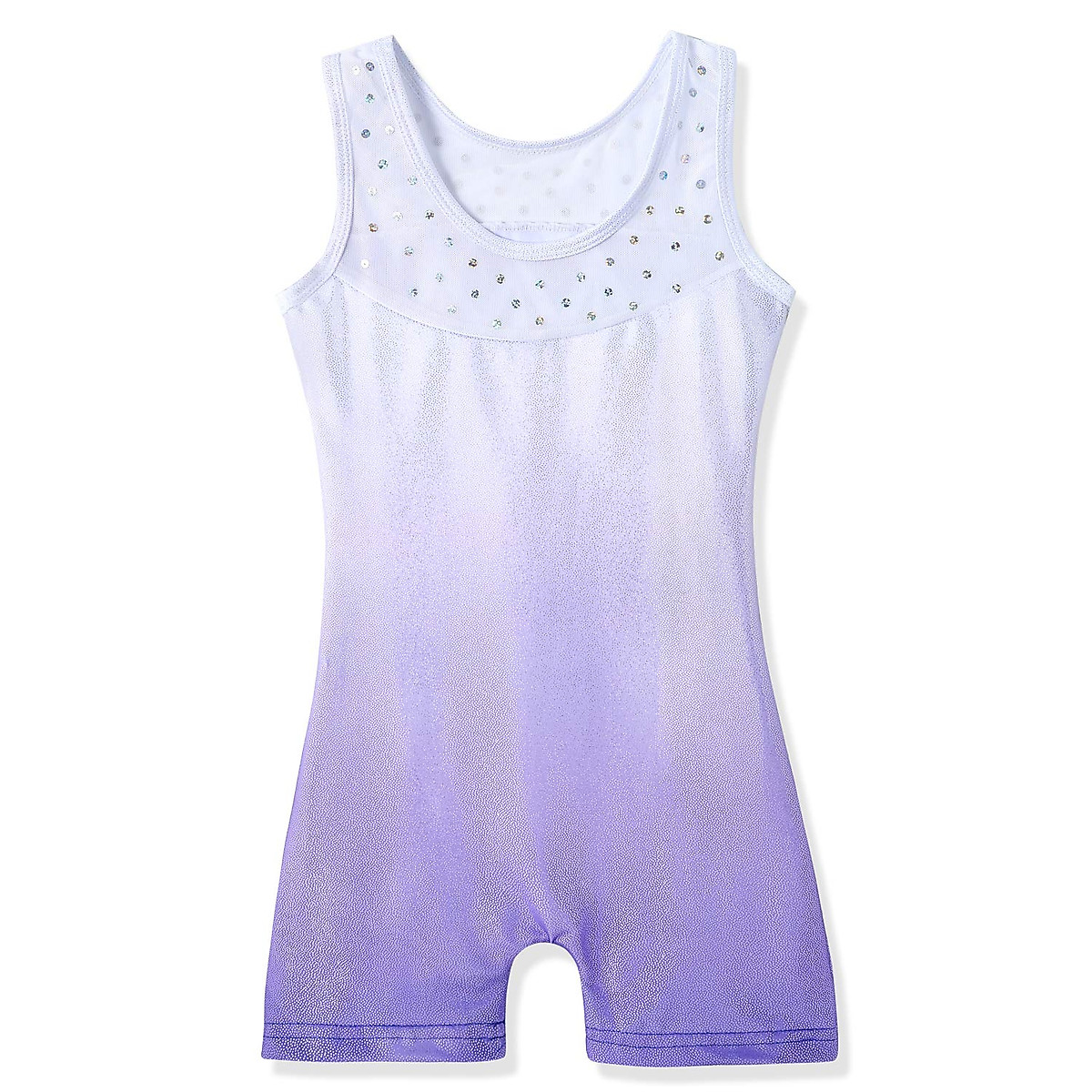 HOZIY Leotards for Girls Gymnastics 4t 5t Purple Snow Ice Sparkly Sequins Biketards