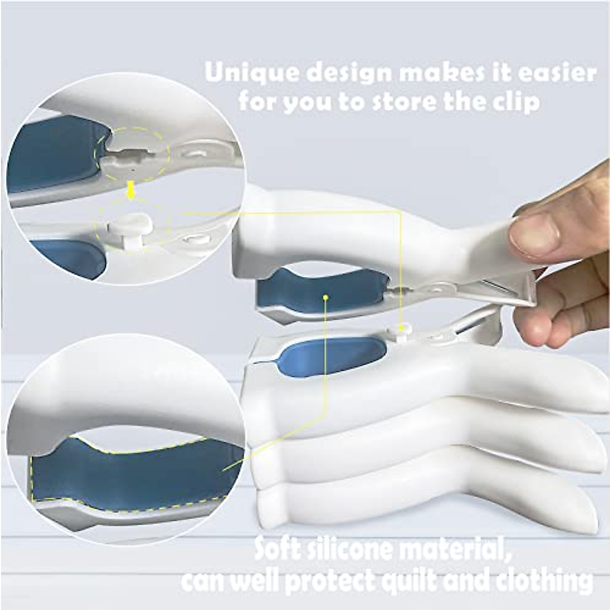 OKGD 36PCS Plastic Quilt Clip in Three Sizes,Beach Towel Clips Clothespins-Keep Your Quilts, Clothes, Towels from Blowing Away