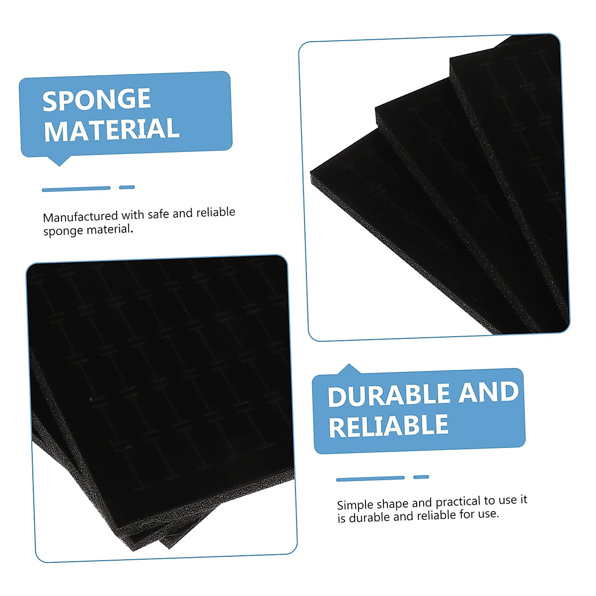 ABOOFAN 16 Pcs Jewelry Box Pad Ring Display Case Glasses Necklace Rearring Organizer Earring Sponge Pad Ring Insert Display Pad Black Earrings Holder Jewelry Sponge Holder Monitor Drawer