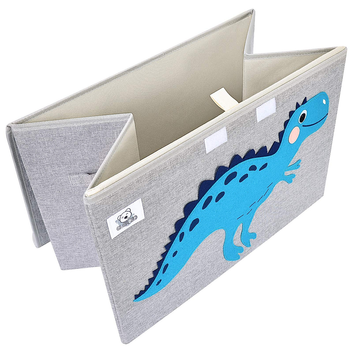 CLCROBD Foldable Large Kids Toy Chest with Flip-Top Lid, Collapsible Fabric Animal Toy Storage Organizer/Bin/Box/Basket/Trunk for Toddler, Children and Baby Nursery (Llama)