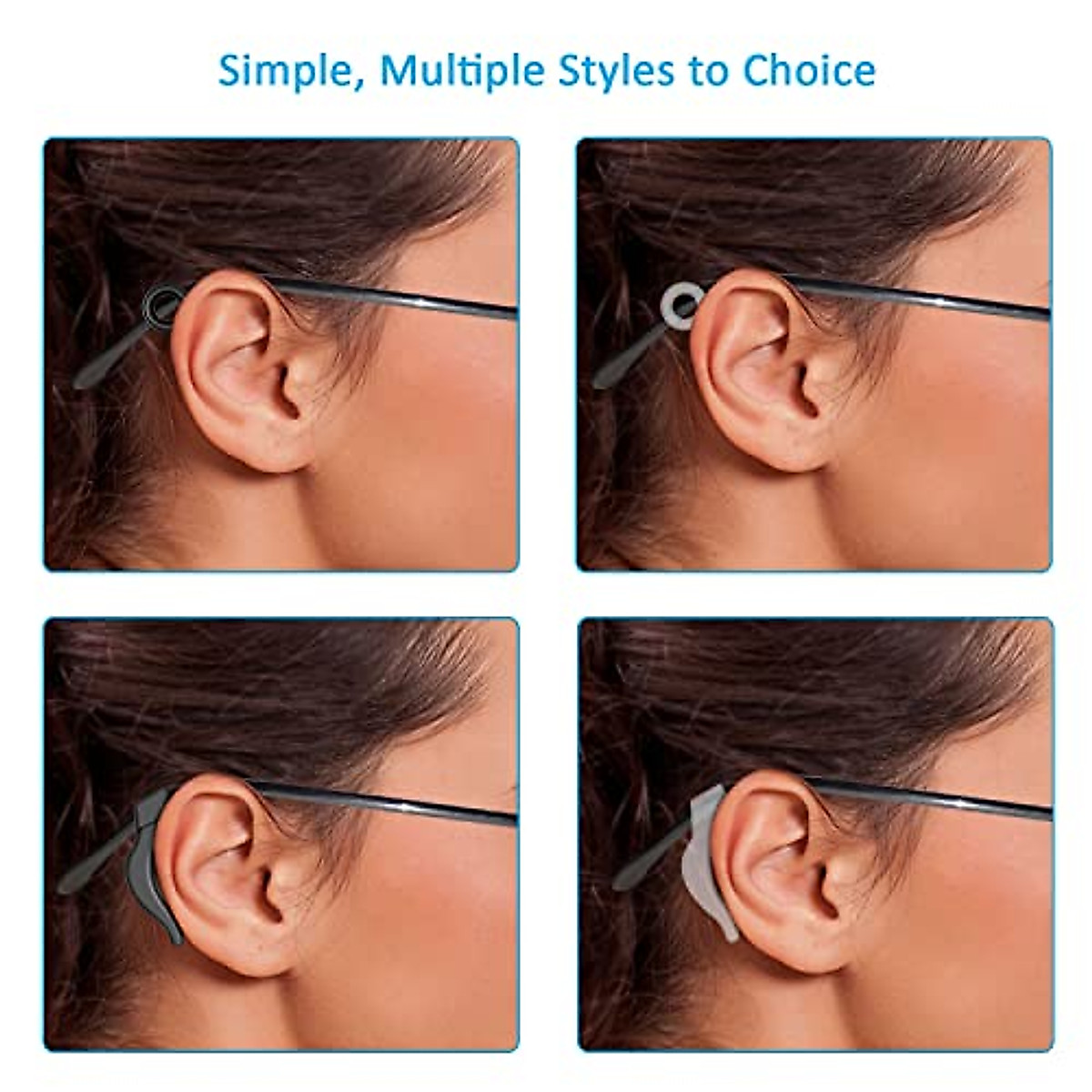 12 Pairs Mcyye Eyeglasses Ear Grips, Anti Slip Eyeglass Retainer, Premium Silicone Ear Hook, Keep Glasses from Slipping Down Your Nose, Simple, Effective Helper for Kids, Adults, Sports, Study & Work