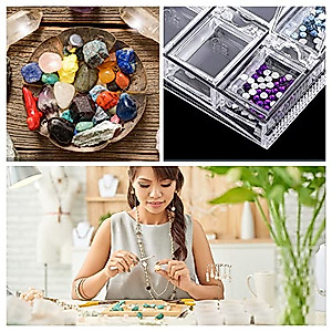 20 Grids Jewelry Storage Box Multifunctional Jewelry Bead Organizer Detachable Diamond Storage Container for Earrings Necklaces Beads Rings