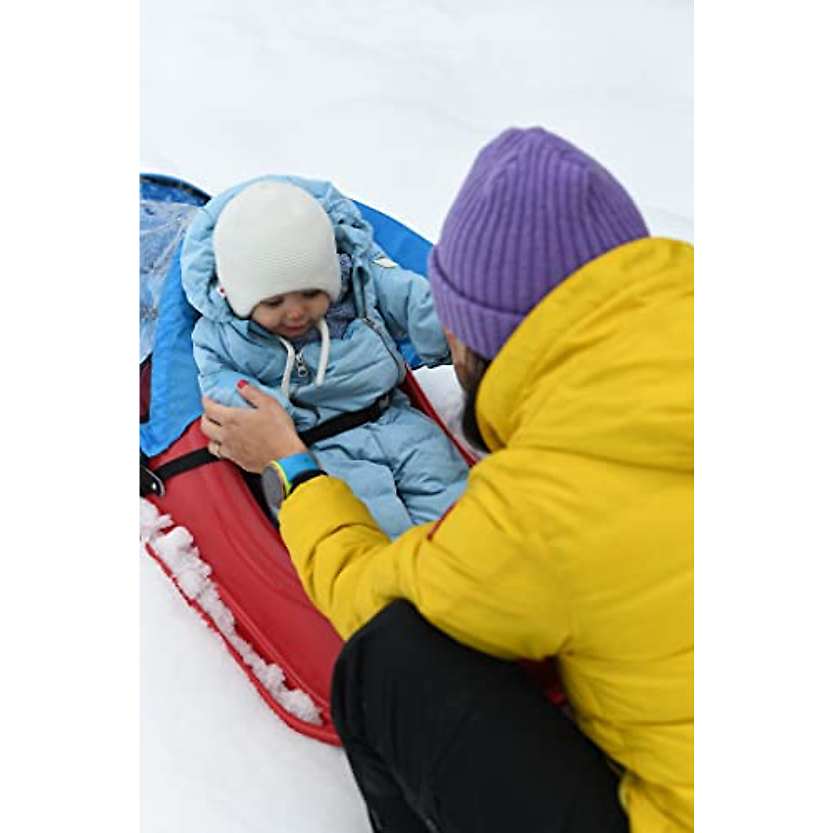 Pelican - Baby Sled Deluxe with Weather Shield, Toddler Sled for Snow, Kids Sled, Durable Sled for Winter Sledding - Children's Ages up to 24 Months