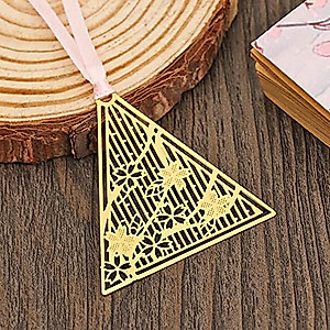 maxgoods Metal Bookmark Cute Tassel Apricot Rose Gold Book Holder Leaf(5)