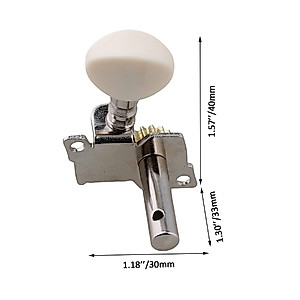 BQLZR 2R2L Tuning Peg Machine Head Tuners 4 String Guitar with creamy-white Button