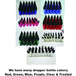 Case of 24 Commercial Grade 1oz Faded Green Glass Bottle Dropper 30ml With Cap