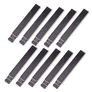 LETAOSK 10pcs Silver Flip Blank Uncut Key Blade 71 Fit for GM Buick Cruze HU100 Remote B-Series