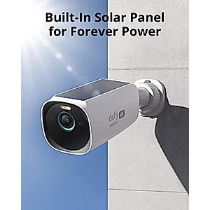 eufyCam 3-Cam Kit,Security Camera Outdoor Wireless,4K Camera with Integrated Solar Panel,Forever Power,Face Recognition AI,Expandable Local Storage up to 16TB,2.4 GHz Wi-Fi, No Monthly Fee(Renewed)