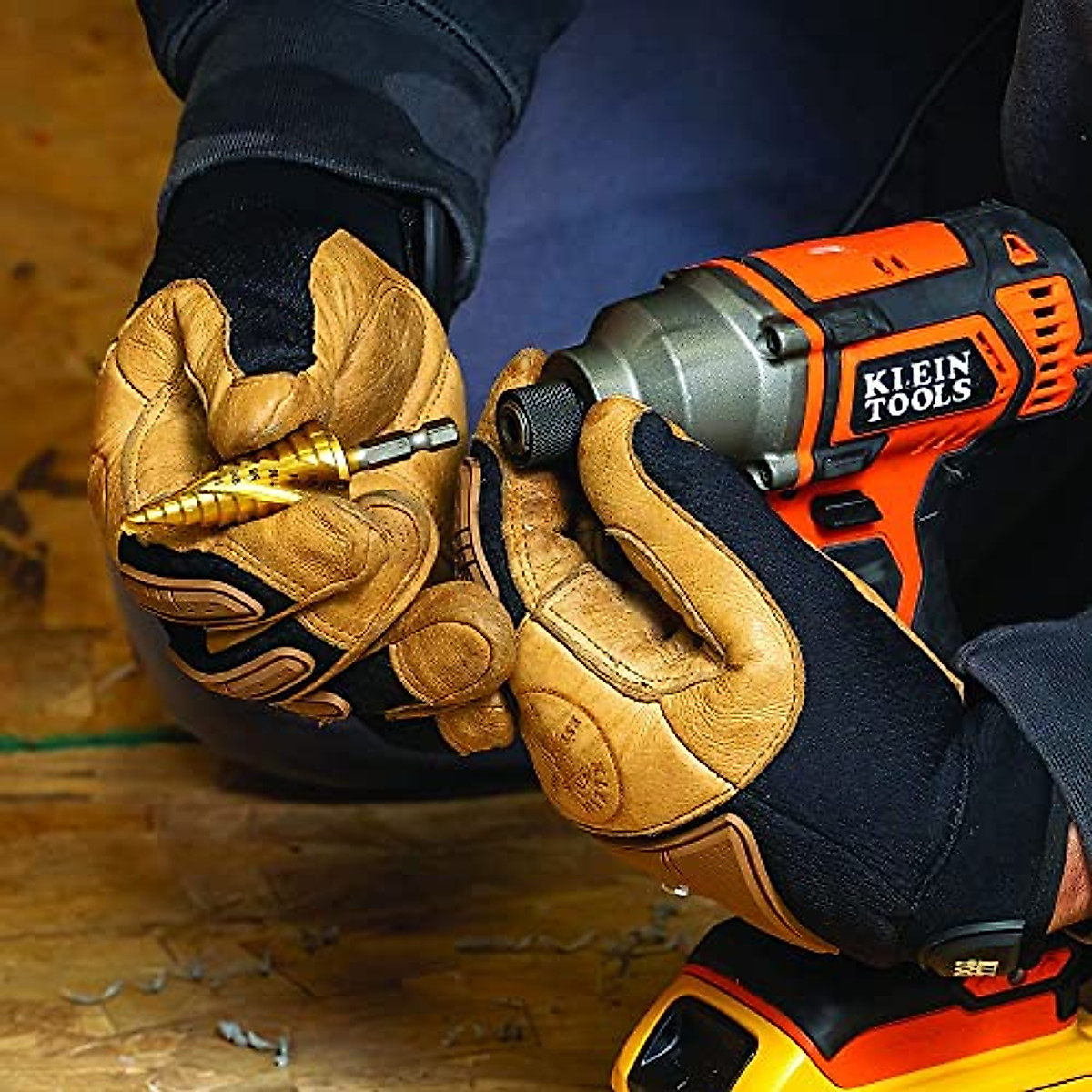 Klein Tools 25962 Step Drill Bit, 3/16 to 7/8-Inch, Spiral Double-Fluted, Cuts Thin Metal, Plastic, Aluminum, Wood, 1/4-Inch Hex Shank, VACO