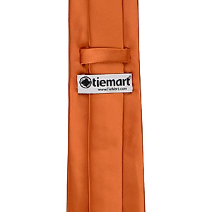 tiemart Premium Solid Color Necktie (Burnt Orange)