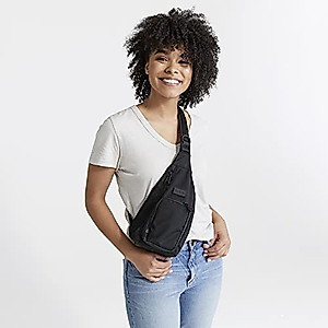 Vera Bradley Women's Recycled Lighten Up Reactive Mini Sling Backpack, Cloud Vine Multi, One Size