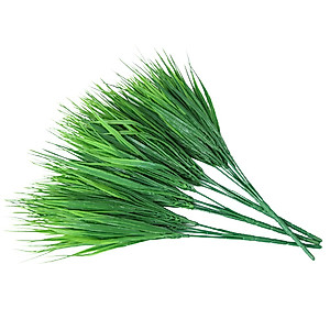 JUYO VONSAN® Faux Grass Plant Artificial Plants 8pcs Artificial Plastic Wheat Grass for Indoor Outside Home Garden Office Decoration (8)