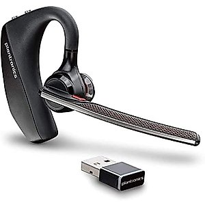 Plantronics - Voyager 5200 UC (Poly) - Bluetooth Single-Ear (Monaural) Headset - Compatible to connect to your PC and/or Mac - Works with Teams, Zoom & more - Noise Canceling