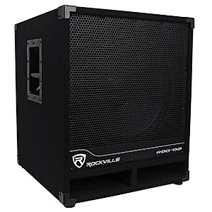 Rockville RBG15S 1600w Active Powered PA Subwoofer w/DSP + Limiter Pro/DJ, 15 inch, Black