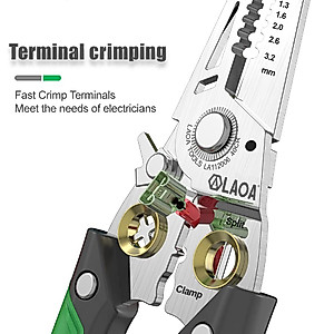 LAOA Wire Stripper Wire Stripper Tool,7-in-1 Multi Function Wire Plier Tool,Wire crimping tool,Stainless Steel Wire Crimper,Cable Stripper Multi-Function Electrician Pliers