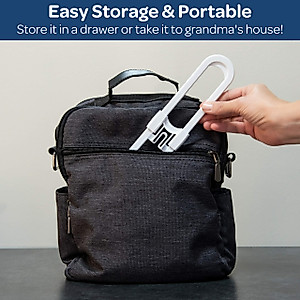 6-Pack Sliding Cabinet Locks - Reusable U-Shaped Child Cabinet Locks for Baby Proofing Cabinets, Drawers, Cupboards & More - No Tools, No Drilling, Easy to Use Child Proof Cabinet Latches by Wittle