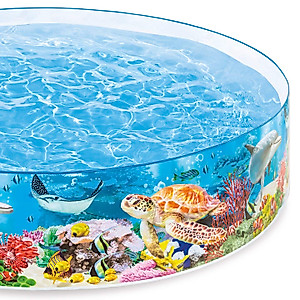 Intex 58472EP SnapSet Kiddie 8 x 8 Foot Instant Backyard Swimming Pool for Kids 3 Years Old and Up with Repair Patch, Deep Sea Blue (2 Pack)