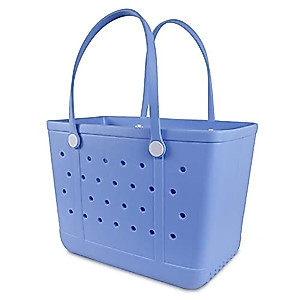 Addoklm Large Lightweight Rubber Beach Bag & Blue Tote Bags
