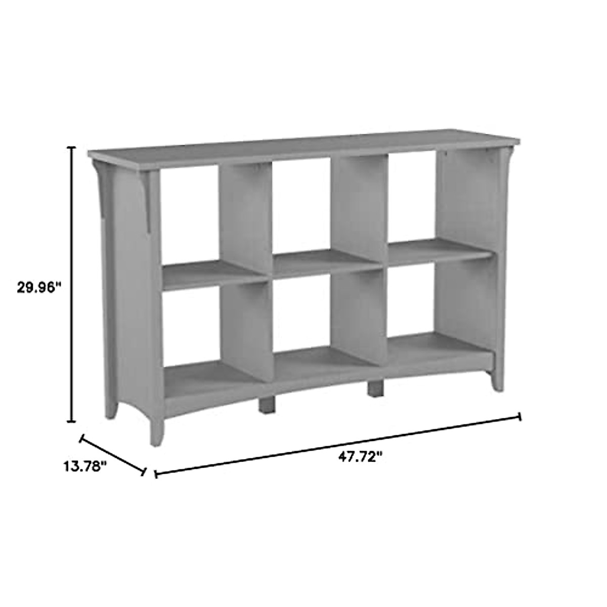 Bush Furniture Salinas 6 Cube Organizer, Cape Cod Gray