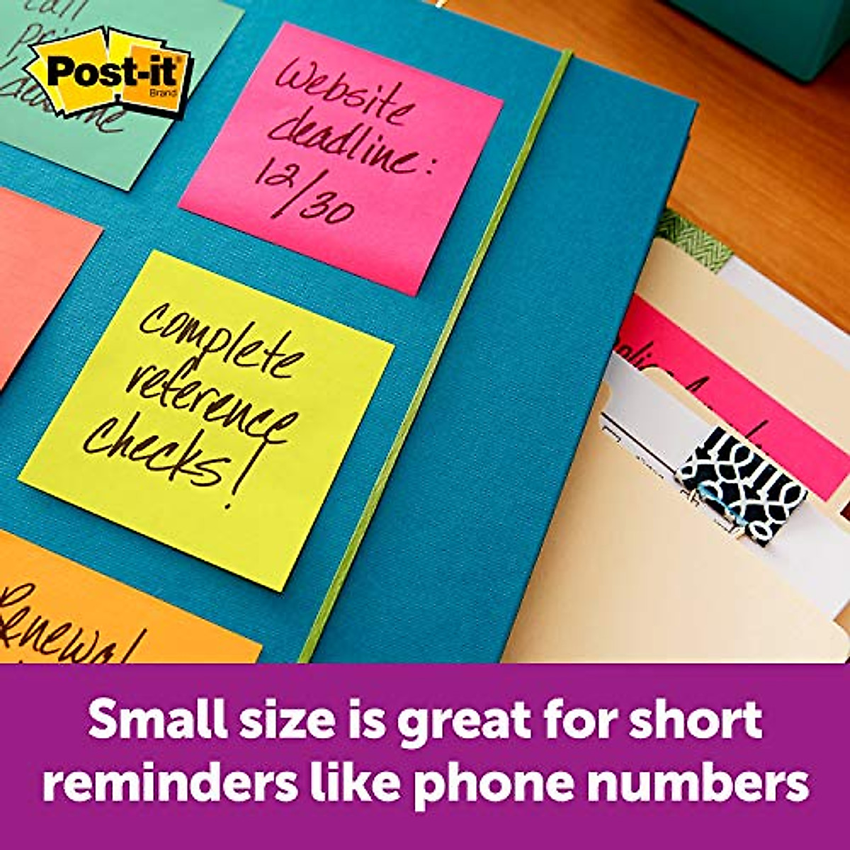 Post-it Notes, 3x5 in, 5 Pads, America's #1 Favorite Sticky Notes, Poptimistic, Bright Colors, Clean Removal, Recyclable (655-5UC)