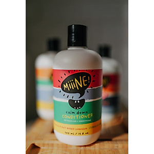 MiiiNE! Calm Down Kids Conditioner 12oz | Heal and Moisturize Swimmers Hair with Deep Conditioning- Tropical scented Kids Detangler - Cruelty Free Kids Conditioner Made in USA | By Stylists For Kids