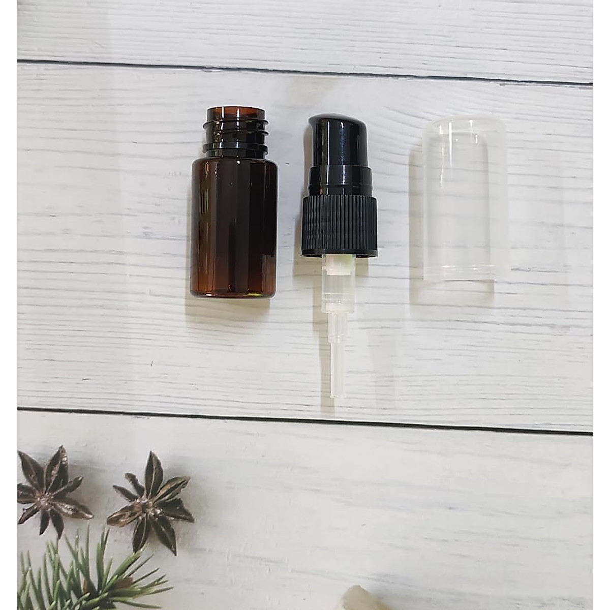 erioctry 10ML Portable Empty Refillable Bottle Cream Shampoo Lotion Treatment Pump Bottle with Cap Travel Bottles Toiletries Liquid Container for Cosmetic Make-up Pack of 6 (Brown)