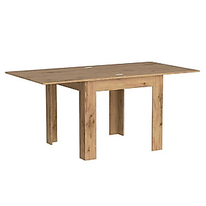 Mobili Fiver, Square extendable dining table, Eldorado, Rustic Wood, Made in Italy