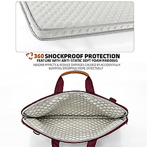 KINGSLONG Slim 17.3 inch Laptop Bag Sleeve Carrying Case with Shoulder Strap, Notebook Ultrabooks Computer Handbag Cover for Men Women Fit for Acer Asus Lenovo HP Toshiba Red