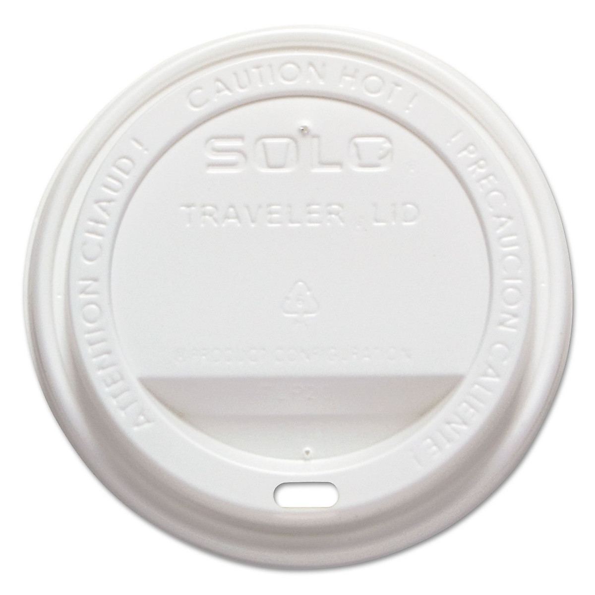 SOLO TLP316-0007 White Traveler Plastic Lid - for SOLO Paper Hot Cups (Case of 1000)