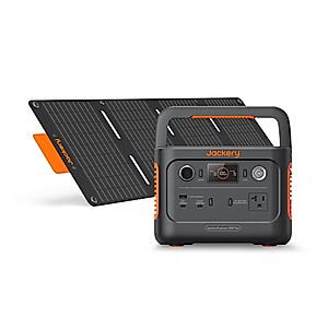 Jackery Solar Generator 300 Plus Portable Power Station with 40W Book-sized Solar Panel, 288Wh Backup LiFePO4 Battery, 300W AC Outlet, Only 5KG for RV, Outdoors, Camping, Traveling, and Emergencies (Renewed)