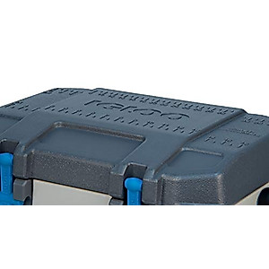 Igloo BMX 25 Quart Cooler with Cool Riser Technology, Fish Ruler, and Tie-Down Points - 11.29 Pounds - Carbonite Gray and Blue