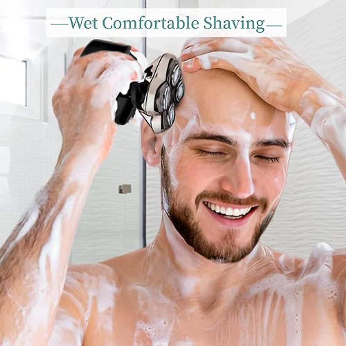 Shaver Replacement Heads Blade Compatible with Skull Shaver Replacement Blades,Compatible with Skull Carver Pitbull Gold PRO/Platinum PRO/Silver Replacement Blades,Waterproof with Brush,4 Pcs.