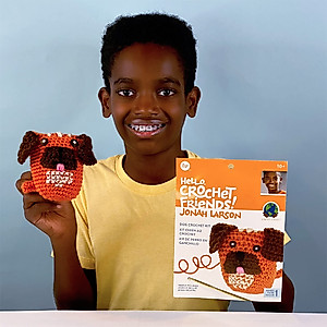 Boye Jonah's Hands Cute Dog Beginners Crochet Kit for Kids and Adults, Multicolor 9 Piece